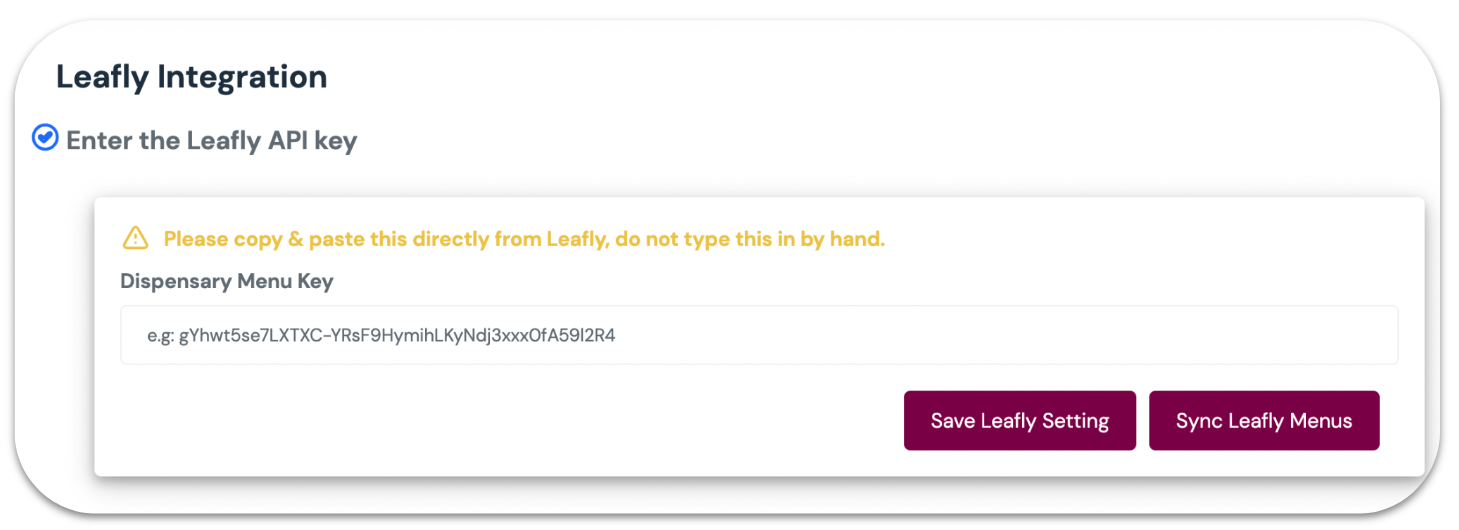 Vende Menu Integration Guide – Leafly Help