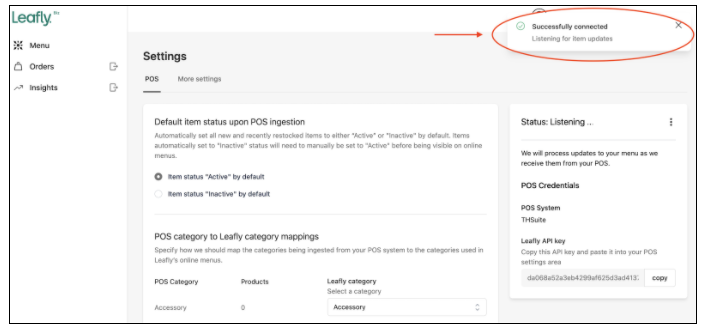 THSuite Menu Integration Guide – Leafly Help
