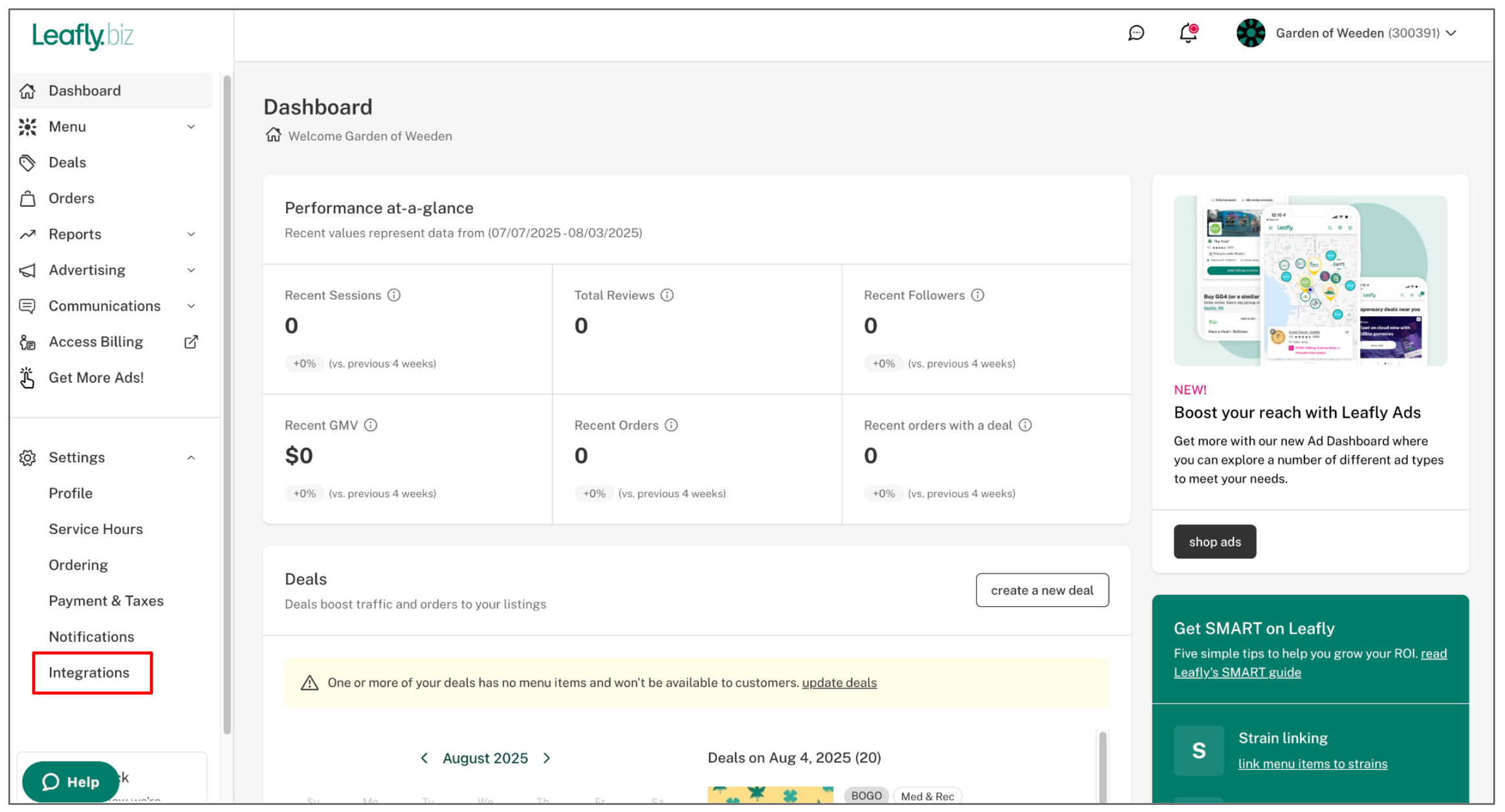 Square Menu Integration Guide – Leafly Help